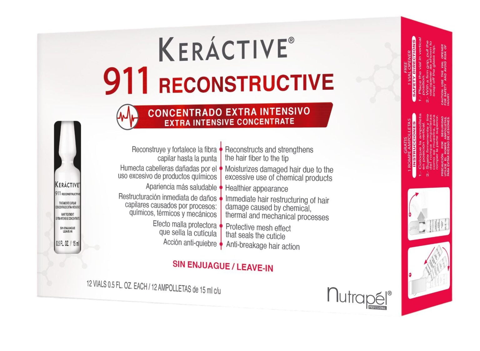 Keractive 911 Tratamiento Capilar Intensivo Ampolletas 15ml Nutrapél ...